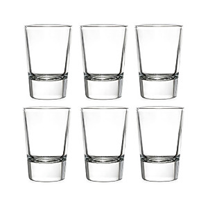 Zanzer Heavy Base Clear Shot glass 2.25 Ounce 6 Pack