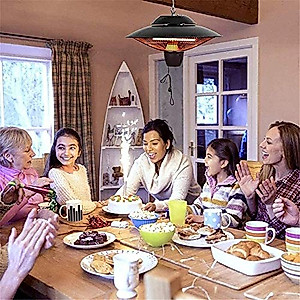 QSCZZ 1500W Electric Heater Patio Balcony Ceiling Hanging Infrared Halogen Heaters,Two Power Settings