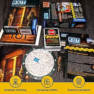 Exit: The Mysterious Museum | Exit: The Game - A Kosmos Game | Family-Friendly, Card-Based at-Home Escape Room Experience for 1 to 4 Players, Ages 10+