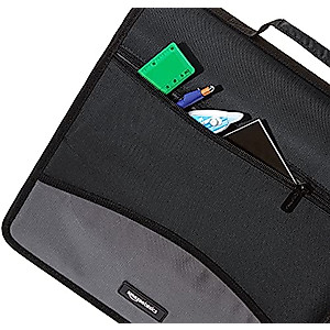 Amazon Basics 3-Ring Binder with Zipper - O-Ring, 3 Inch, Black