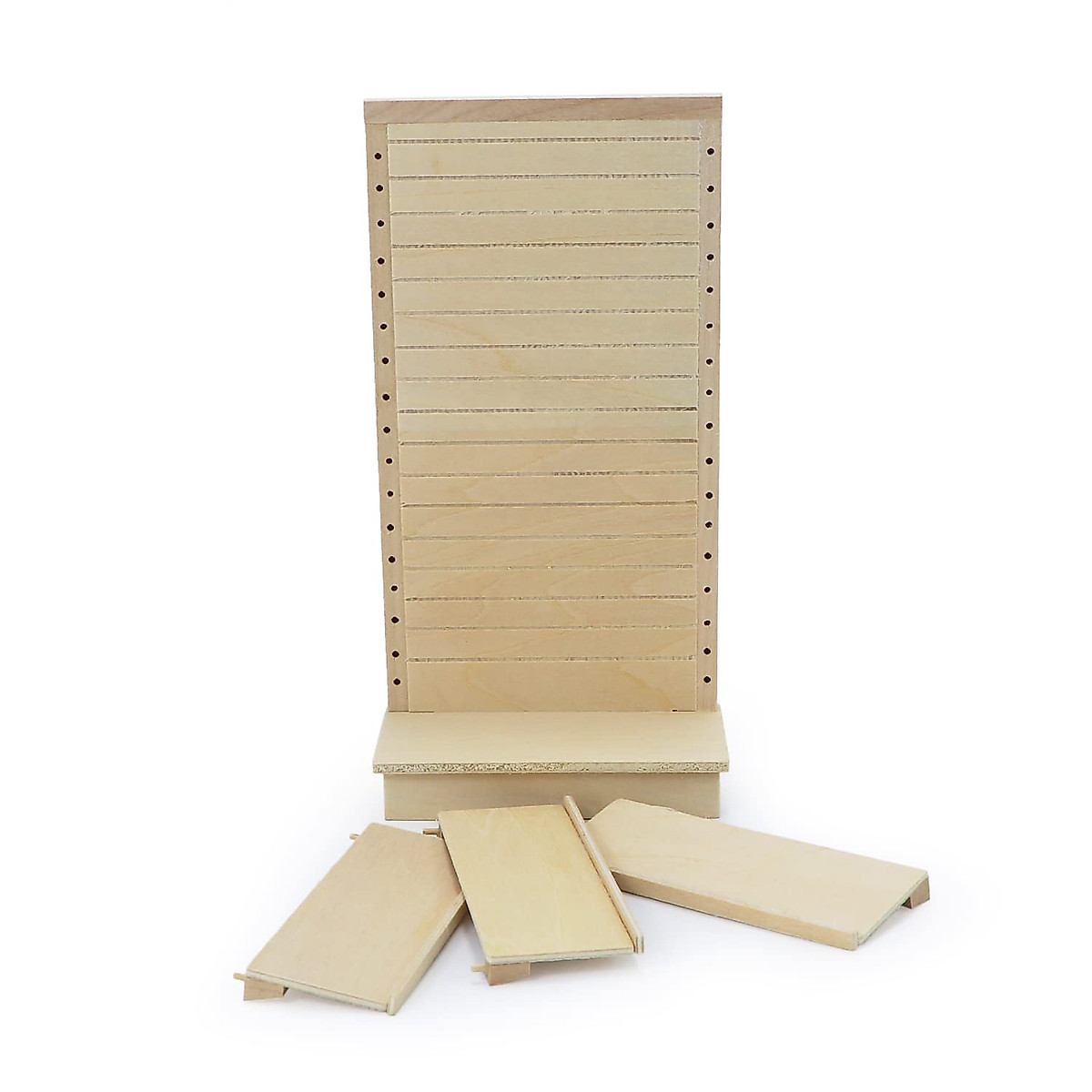 1:12 Scale Rack Dollhouse Accessories Book Shelf Miniature Furniture 4 Tier Bookcase Storage Shelf Shooting Props Desktop Decor (S)