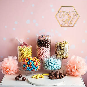 Koyal Wholesale Wood Treat Yo Self Sign, Wedding Display, Party Banner, Event Decorations for Wedding Engagement Bridal Shower Baby Shower Birthday Party (Treat Yo Self)