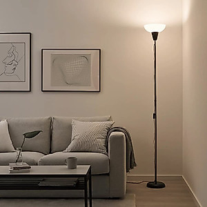 Floor Lamp Shade 2 Pack Torchiere Lamp Shades Replacement, 10 inch Diameter, 1.65 inch Fitter, Plastic Bowl White Lamp Shades for Floor Lamps Upright