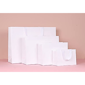 PAPERIST 10pcs 15.7x5.5x11.8 sturdy durable thick paper bag, cotton handles bag, perfect for gift bags, party bags, large gift bags