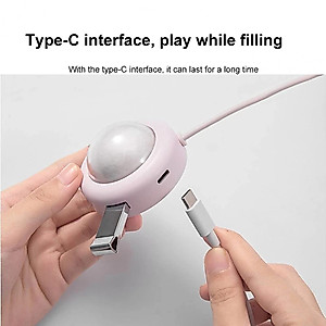 UXZDX CUJUX Mini 4 USB Port Hub Extension Cable Splitter High Speed Transmission with LED Night Light for Computer Mobile Phone (Color : White)