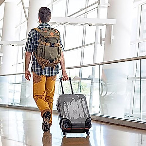 HYPER VENTURE Clear PVC Luggage Cover Full Transparent Suitcase Protector Fits 20 Inch Luggage, S