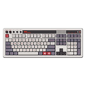 8BitDo Retro 108 Mechanical Keyboard with 108 Keys and Integrated Numpad, Bluetooth/2.4G/USB-C Hot Swappable Wireless Gaming Keyboard for Windows and Android - N Edition