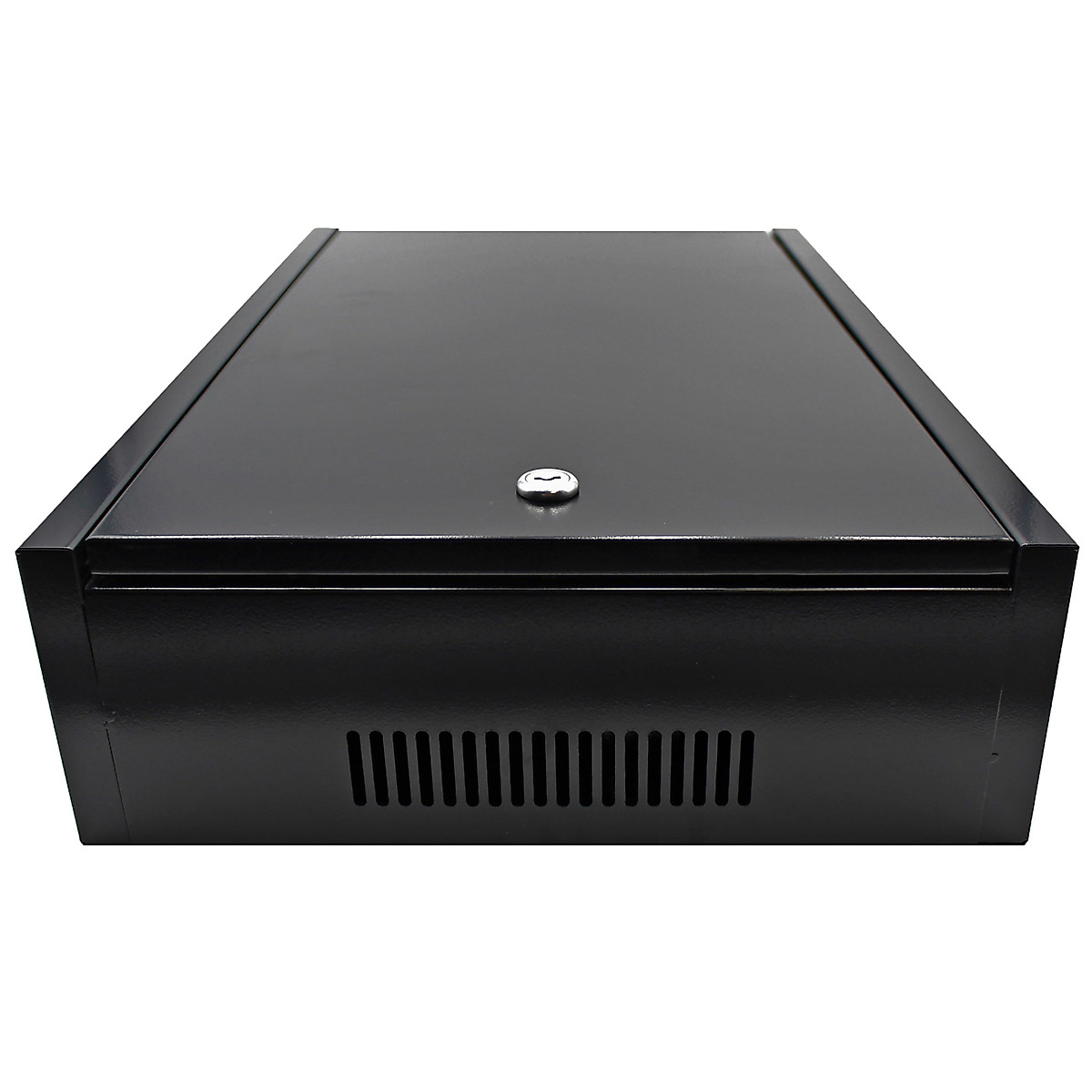 Electriduct 2U Wall Mount Rack Enclosure Network Cabinet Solid Door Black Powder Coated Steel with Lock