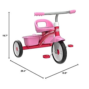 Radio Flyer Pink Rider Trike, Outdoor Tricycle for Toddlers Age 3-5 (Amazon Exclusive)