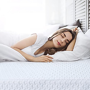 Mattress Topper Cover (Only Cover) 2 Inch Queen Size Mattress Protector Breathable Bamboo Zippered Removable Mattress Encasement with Adjustable Straps for Latex Memory Foam Mattress Topper Cover