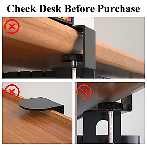 LYJANUN Keyboard Tray Under Desk Keyboard Tray Slide Out, 25.7" X 9.8" Keyboard Drawer with C Clamp Mount System, Easy for Installation and Typing, for Home Study Office Work