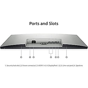 Dell 27-inch QHD 1440p (2560x1440) IPS Ultra-Thin Bezel Monitor, 75Hz Refresh Rate, ADM FreeSync, Built in Speakers, VESA Certified, DisplayPorts, HDMI, Sliver Silver