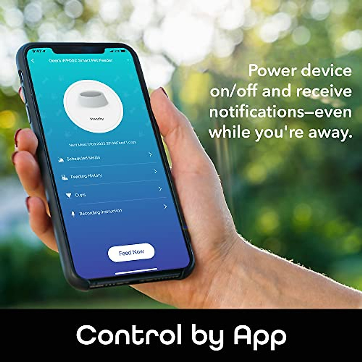 Geeni Smart Feeder, 4 Liter Automatic Pet Dog and Cat Feeder, Wi-Fi Control Compatible with Alexa and Google Home