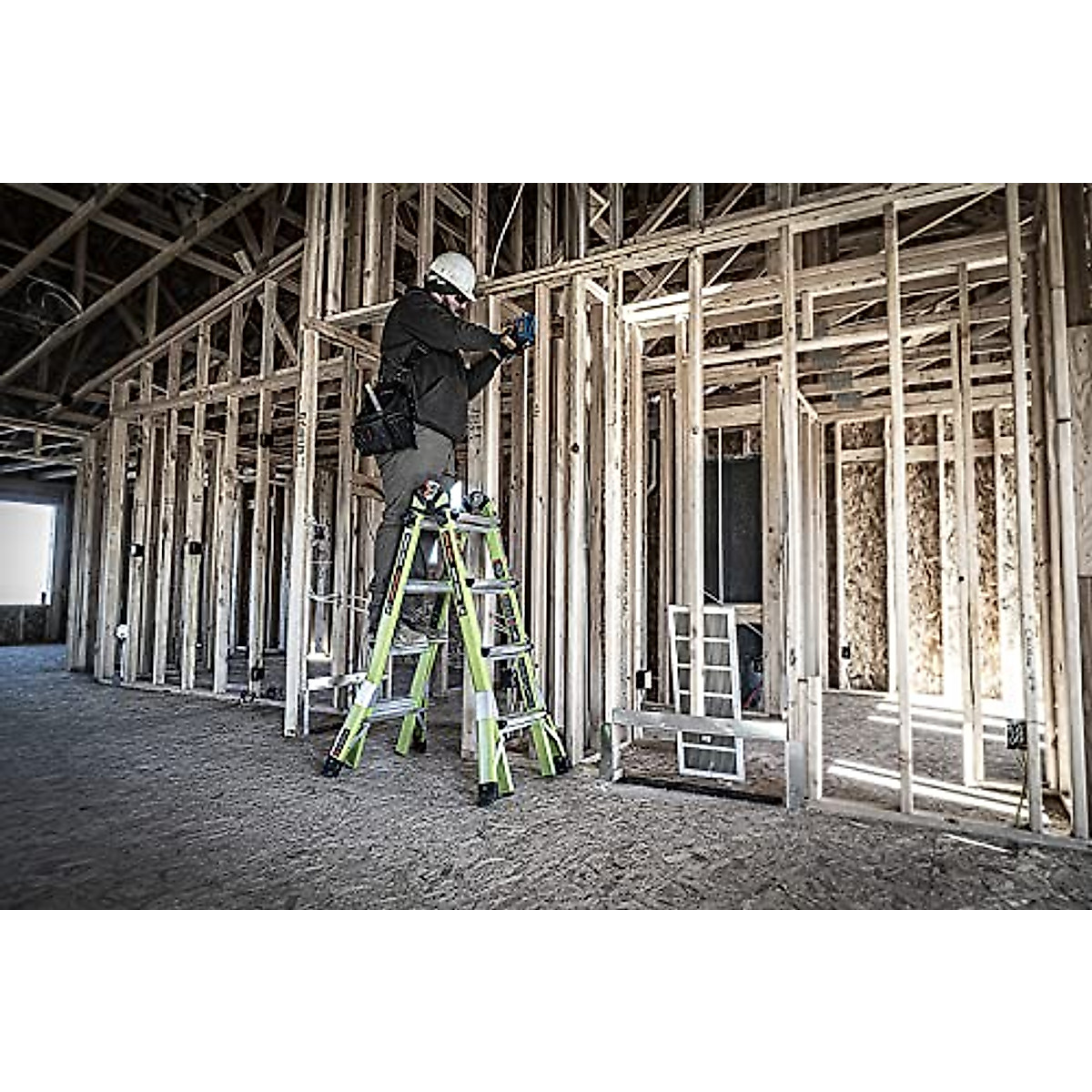 Little Giant Ladder Systems Dark Horse 2.0, M17, 17ft, Multi-Position Ladder, Fiberglass, Type 1A, 300 lbs Weight Rating, (16117-001)