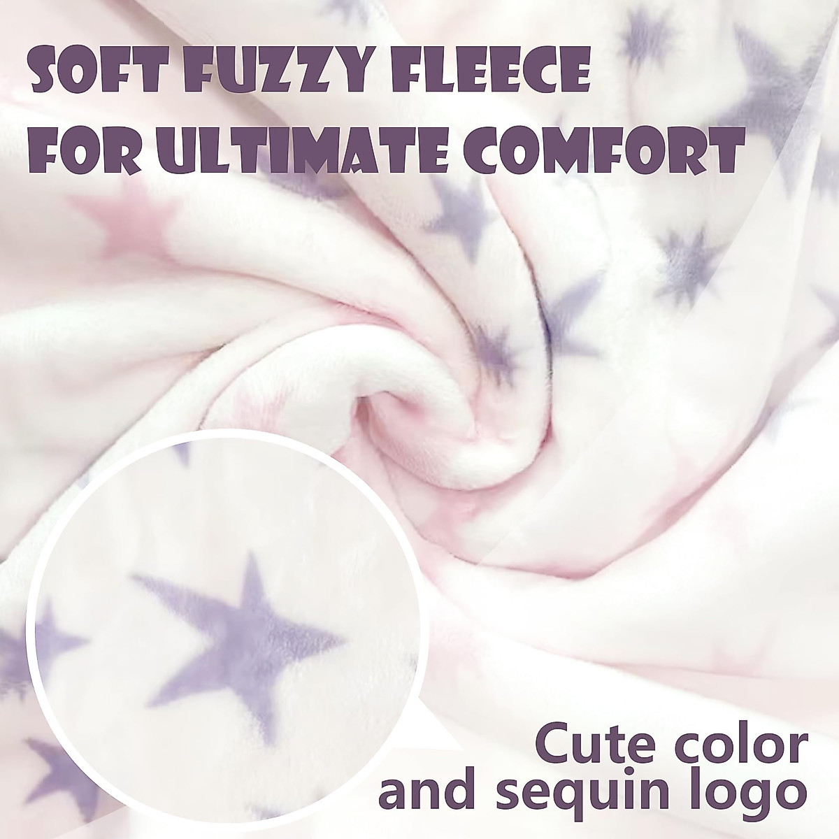 V.&GRIN Girl Zip up Hoodie Sweatshirt Soft Fuzzy Fleece Jacket with Pocket for Girls 5-16 Years(Pink Stars 7-8