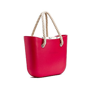 Lime & Soda Women’s Handbag - Made of Foam Rubber - EVA bag with Rope Handles - Women Lightweight Tote Bag - Red