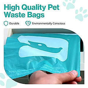 PawPail Dog Poop Bags and Air Filter Duo, Durable Leakproof & Long-Lasting Plastic Poop Bags For trash Can, 200 Piece Standard Poop Bag Roll and 1 Activated Carbon Filter