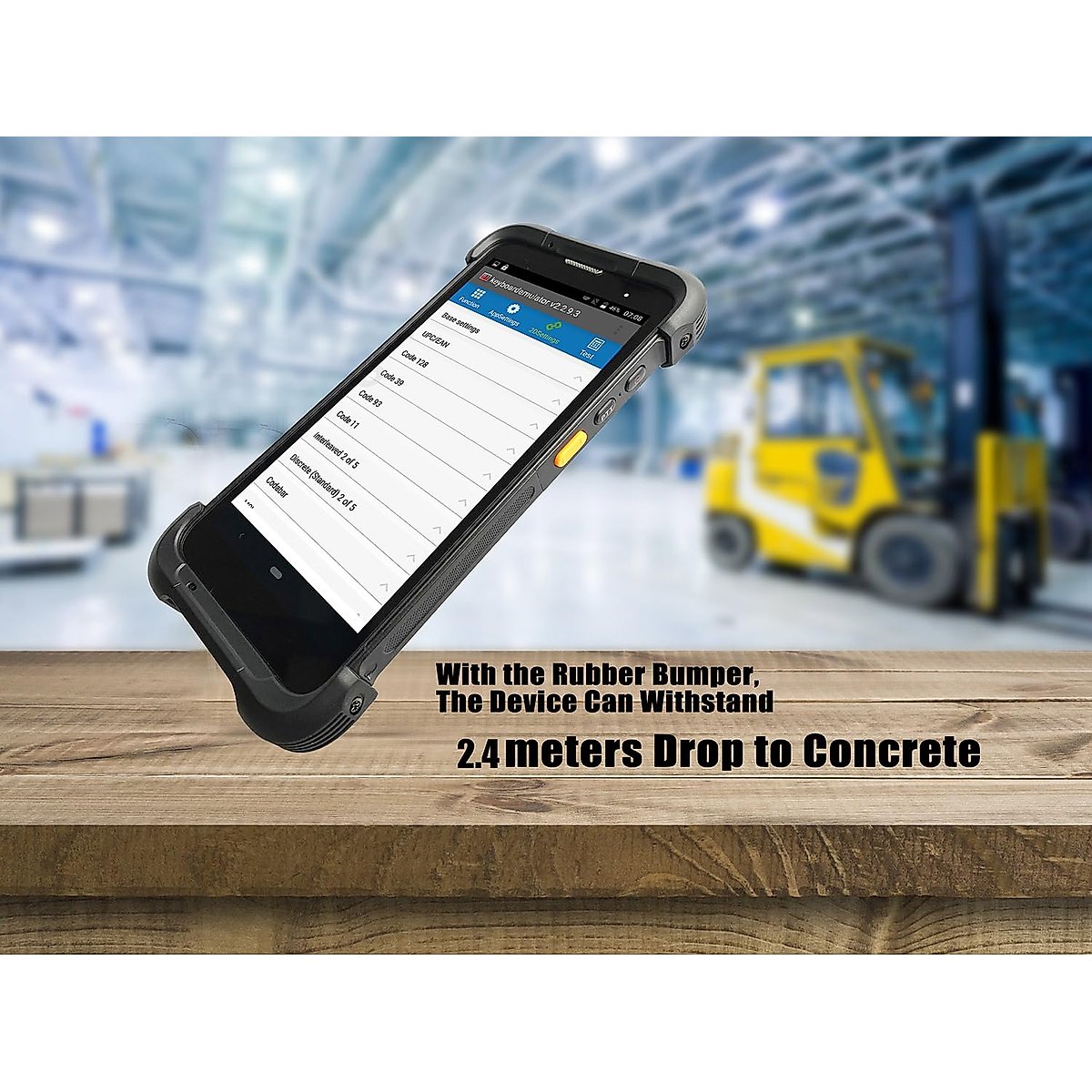 Rugged Enterprise Mobile Computer Android Barcode Scanner, 5.5" Touch Screen Handheld Data Terminal with Wi-Fi 6 & 4G LTE, 2m (6.5ft) Drop-Resistant Durability