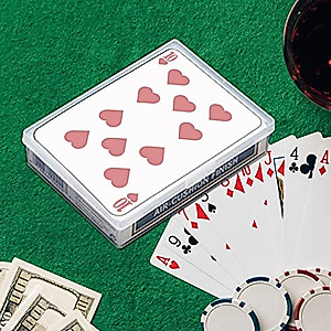 Playing Card Deck Box, 16 pcs Plastic Empty Trading Card Case Holder, 3.8 x 2.7 x 0.8 Inch Clear Card Storage Organizer Containers Snap Closed for Bank Card Business Card Game Card Craft