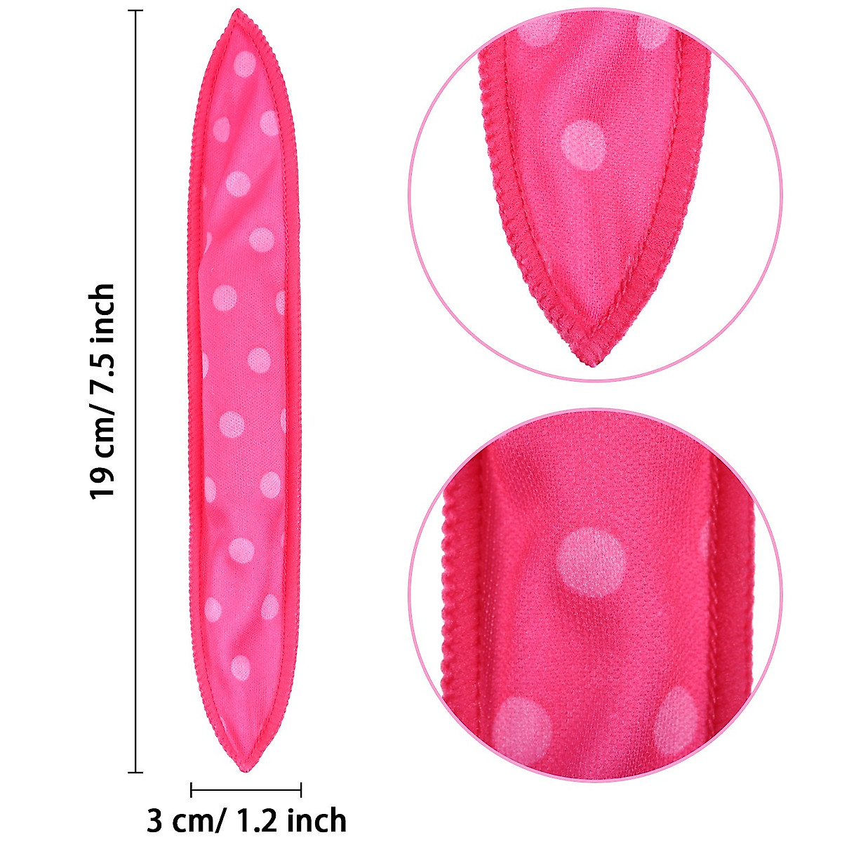 Bememo 40 Pieces Hair Rollers Soft Sleep Foam Tousle Curlers Rag Curlers for Hair Styling Tools Heatless Pillow Sponge to Sleep in DIY Tousle Curler Rollers Sponge(Dot,Color Set 1)