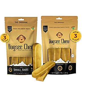 Dogsee Himalayan Yak Cheese Dog Chews (Small - 3 & XL - 3 Chews) | No Preservatives | Rich in Protein & Calcium | Premium Dog Dental Chews