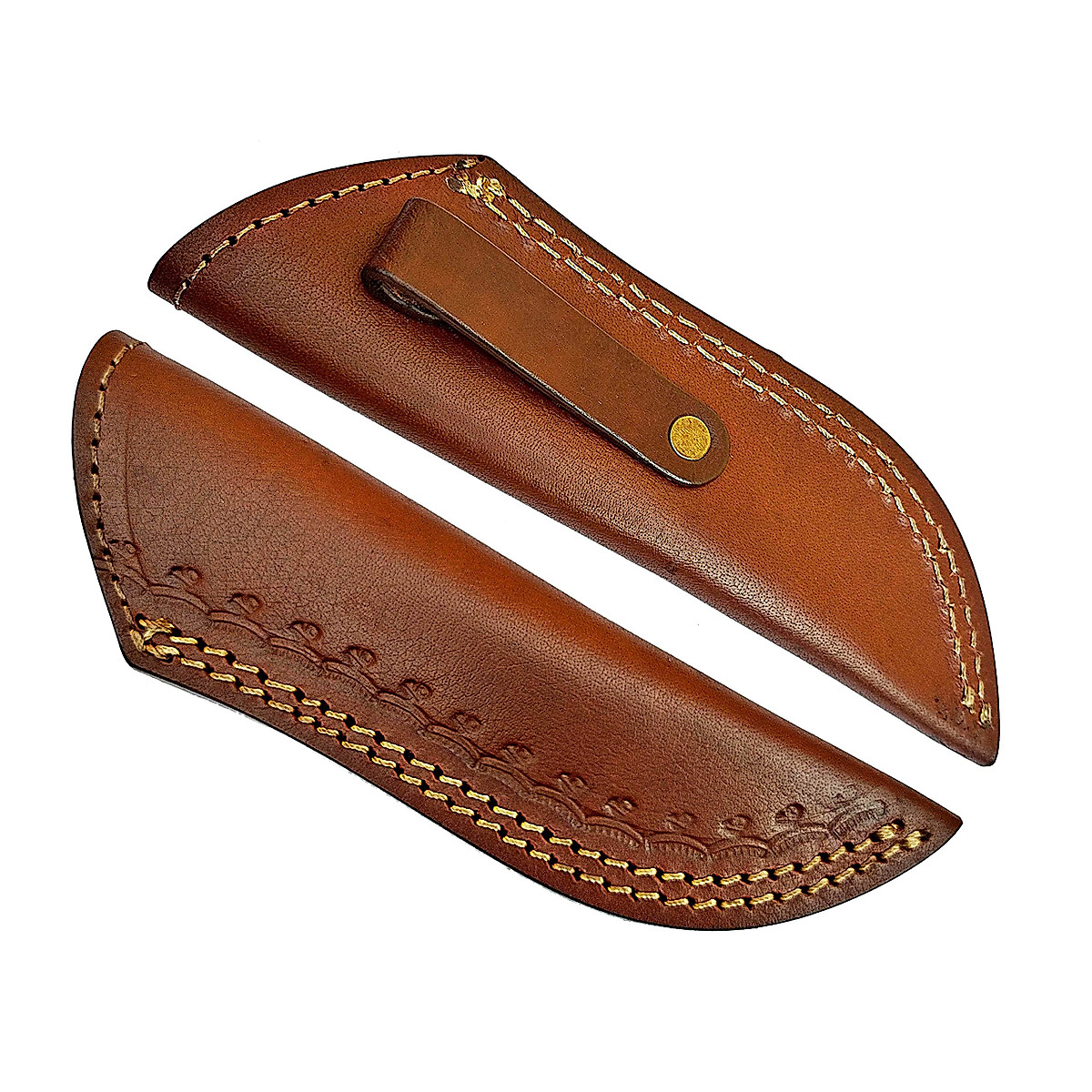 7" long handmade leather knife sheath for 7"—9" fixed blade knife