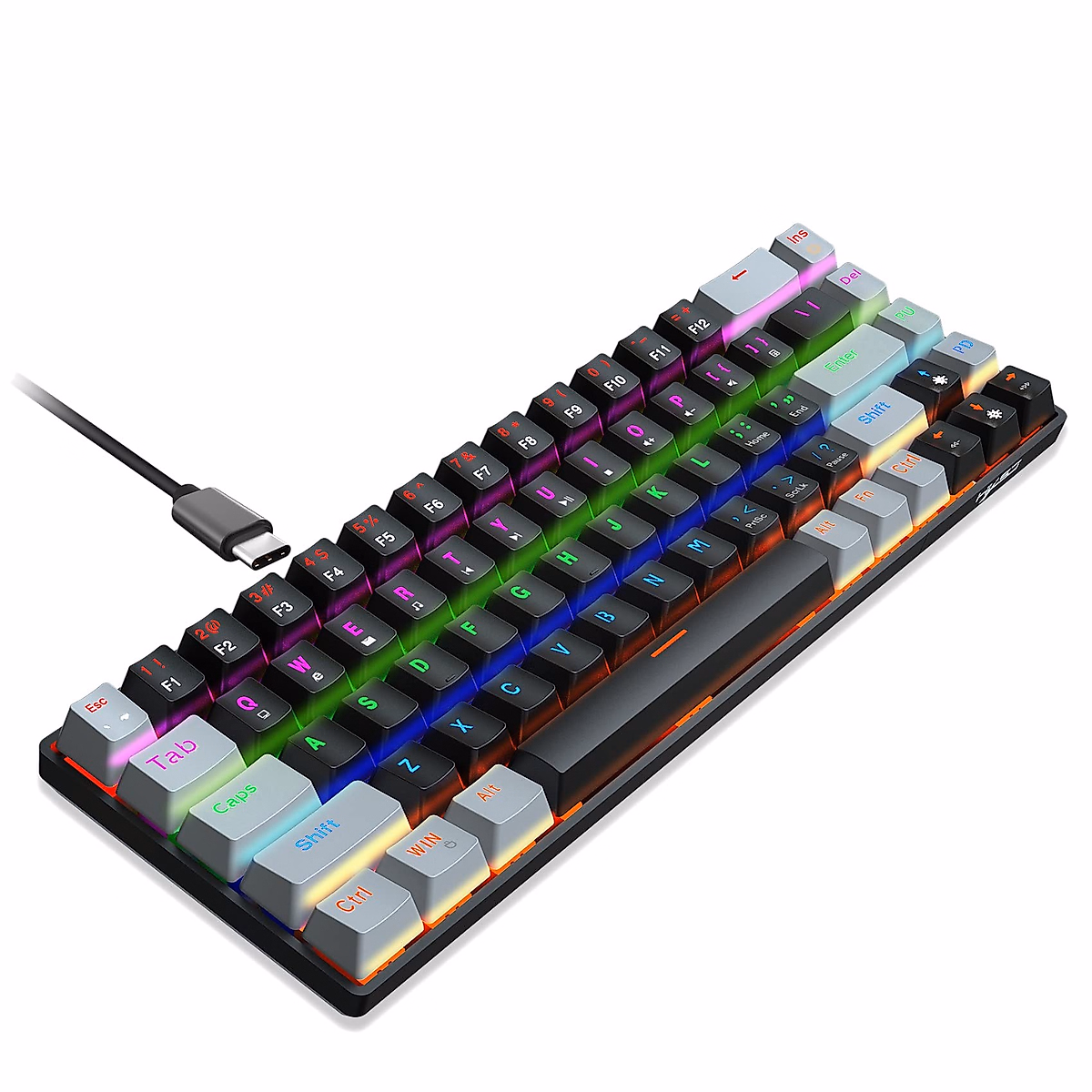 Pasotim V800 Mechanical Keyboard 68 -Color RGB Multiple Backlit Gaming Wired Keyboard Blue Axis