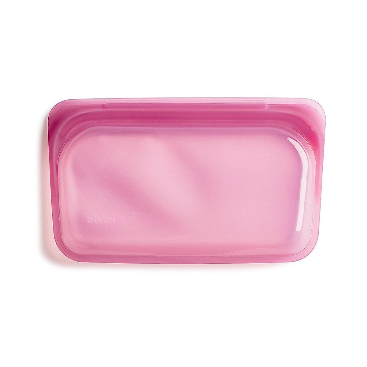 Stasher Premium Silicone Reusable Food Storage Snack Bag, Hibiscus | Microwave, Sous Vide, Dishwasher, Oven and Freezer Safe | BPA Free, Leak-free, Eco-friendly, 12 Oz