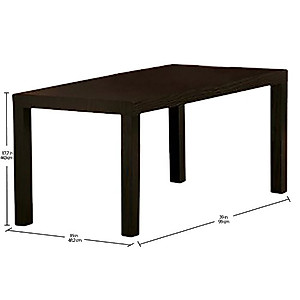Ameriwood Home Parsons Coffee Table, Espresso, 19 in x 39 in x 18 in (D x W x H)