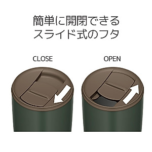 Thermos JDP-401 FG Vacuum Insulated Tumbler with Lid, 13.5 fl oz (400 ml), Forest Green