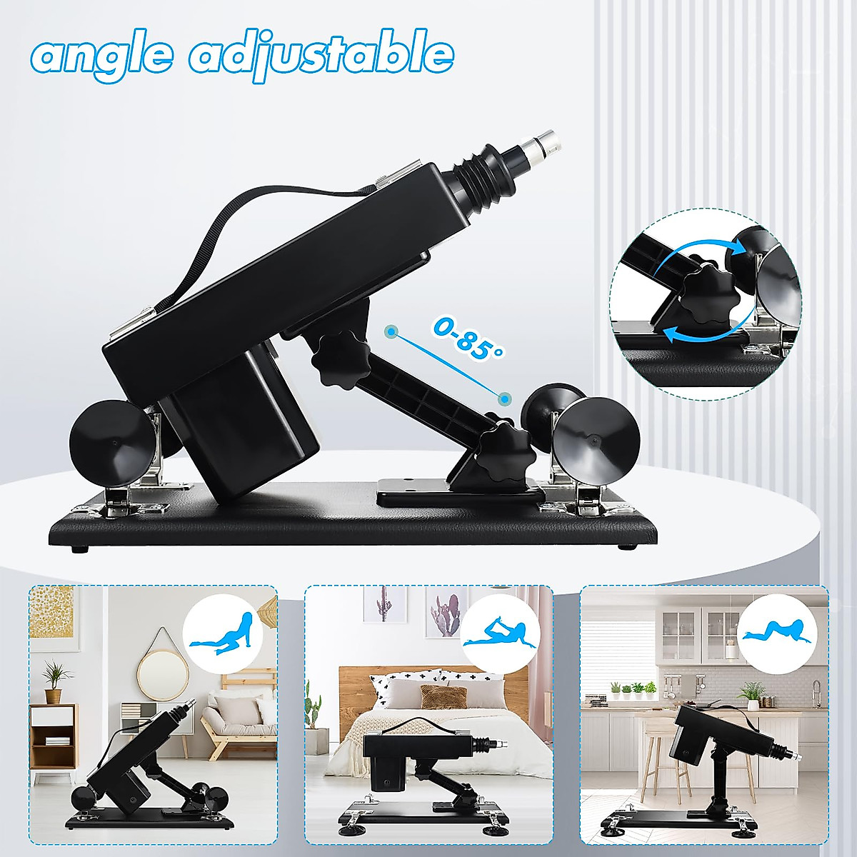 Sex Machine Gun Thrusting Sex Machine Automatic Thrust Dildo Move 400 Times/Minute Speed Adjust Thrusting Dildo Sex Machine for Women and Men Sex Toy with 3XLR Attachments Sex Thrusting Machine