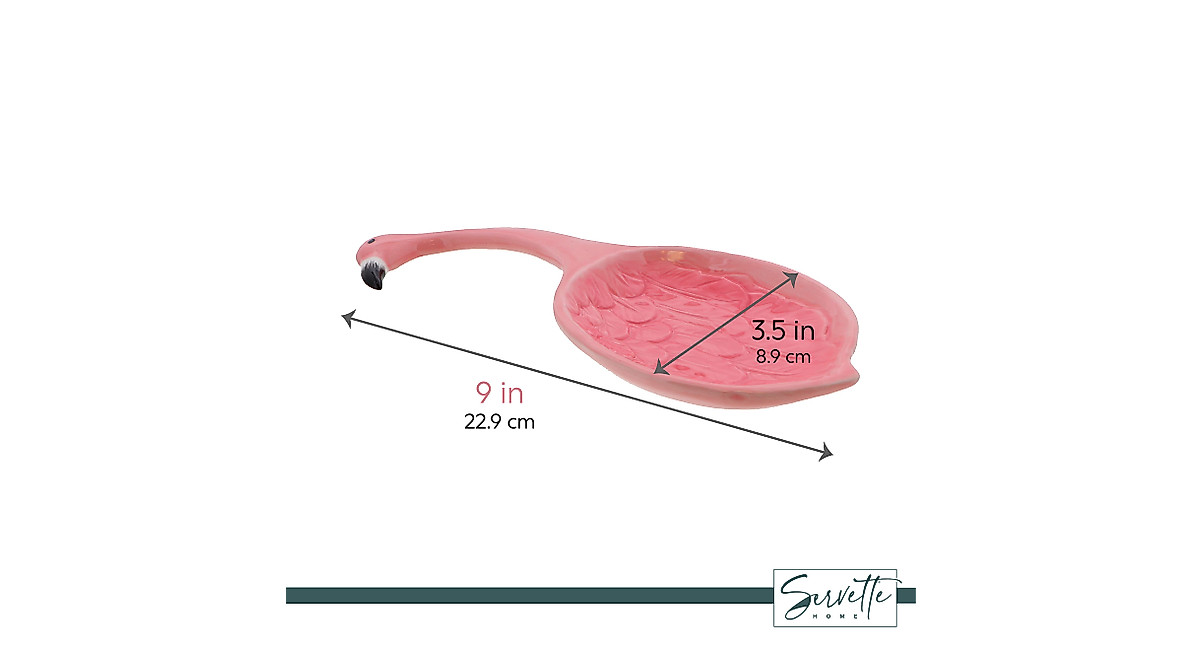 Flamingo Ceramic Spoon Rest - Stylish Kitchen Essential
