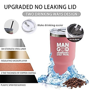 liabiliies Man of God Husband Dad papa Tumbler Coffee Tumblers 30 oz Tumbler with Lid and Straw Insulated Tumblers Stainless Steel Tumbler Funny Gifts for Women