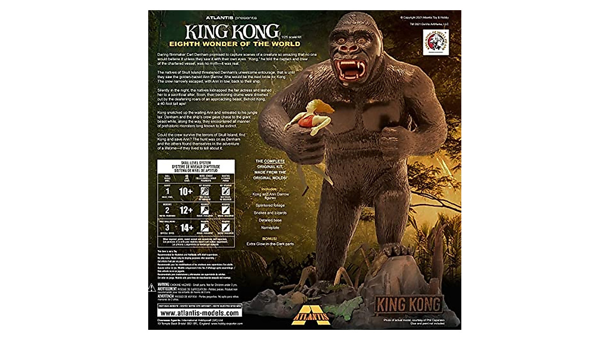 Atlantis King Kong Glow-in-Dark Model Kit – Collectible & Easy to Assemble