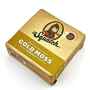 Dr. Squatch All Natural Bar Soap for Men with Zero Grit, Gold Moss