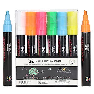 Mr. Pen- Chalk Markers, 6 Pack, Dual Tip, Assorted Color, 8 Labels, Chalk Markers for Blackboard, Liquid Chalk Markers, Chalkboard Markers, Window Markers, Liquid Chalk, Chalk Board Markers, Chalk Pen
