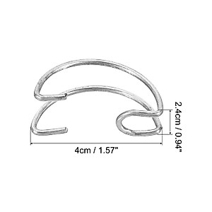 PATIKIL 1.6x0.9 Cage Door Hook, 10Pcs Stainless Steel Durable Double Wire Latch Hook for Locking and Fixing Rabbit Pig Poultry Cage, Silver