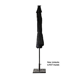 C-Hopetree 42 lb Heavy Duty Square Base Stand for Outdoor Patio Market Table Umbrella, Bronze