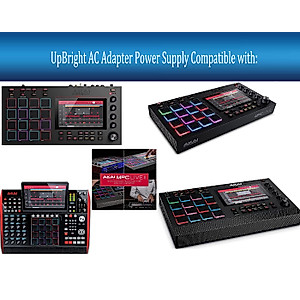 UpBright 19V AC/DC Adapter Compatible with Akai Professional MPC Live MPCLive MPC X MPCX Force Standalone Sampler Sequencer Music Production Center MPC Live II 2 19VDC 3.42A Power Supply Cord Charger