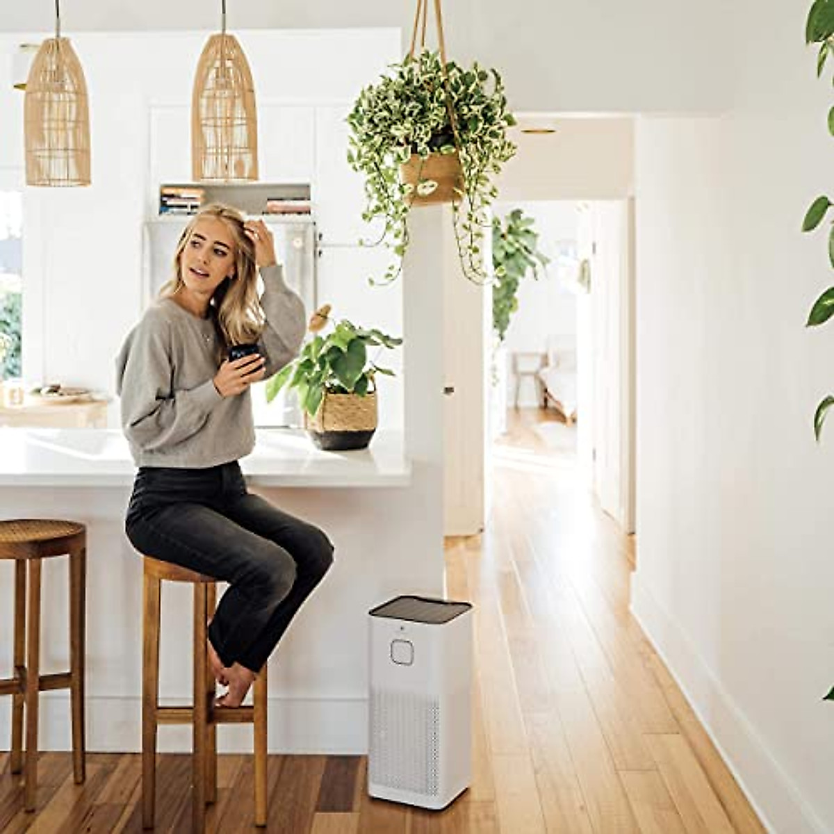 Medify MA-50 Air Purifier with H13 True HEPA Filter | 1100 sq ft Coverage | for Allergens, Wildfire Smoke, Dust, Odors, Pollen, Pet Dander | Quiet 99.7% Removal to 0.1 Microns | White, 1-Pack