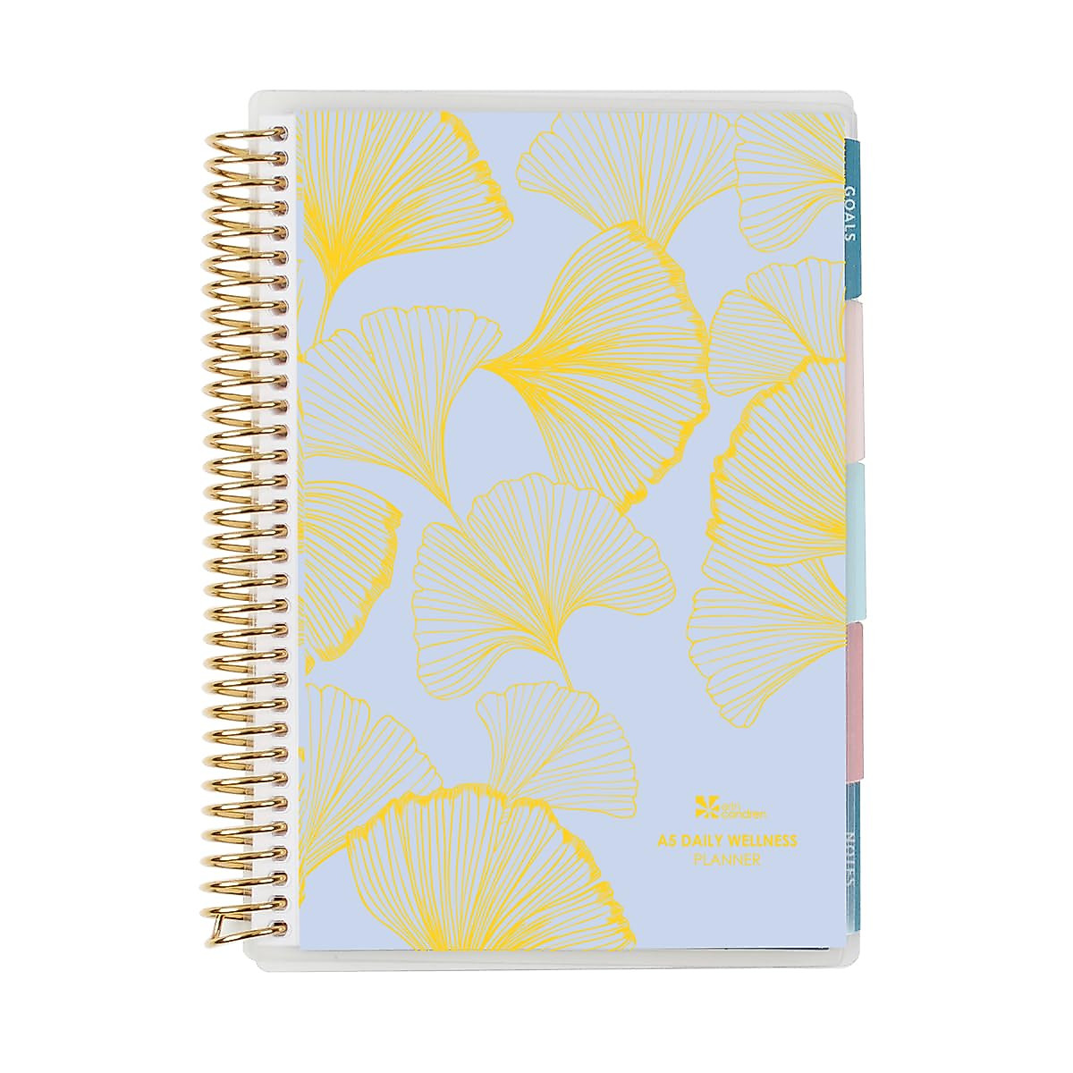 A5 Spiral - Bound Wellness Planner. 3 Months of Planning Pages. Daily Food, Movement, and Self-Care Trackers. Reflection and Celebration Pages. 6 Tabs. Sticker Sheet Included by Erin Condren.