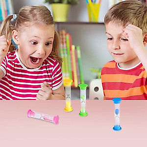 ArtCreativity 2 Minute Colored Sand Timers for Kids - Pack of 12-3.5 Inch Durable PVC Hourglass Timers, Toothbrush and Classroom Visual Timers, Cool Birthday Party Favors and Goodie Bag Fillers