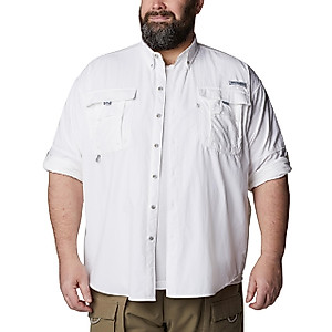 Columbia Men's Bahama II Long Sleeve Shirt, White, Medium