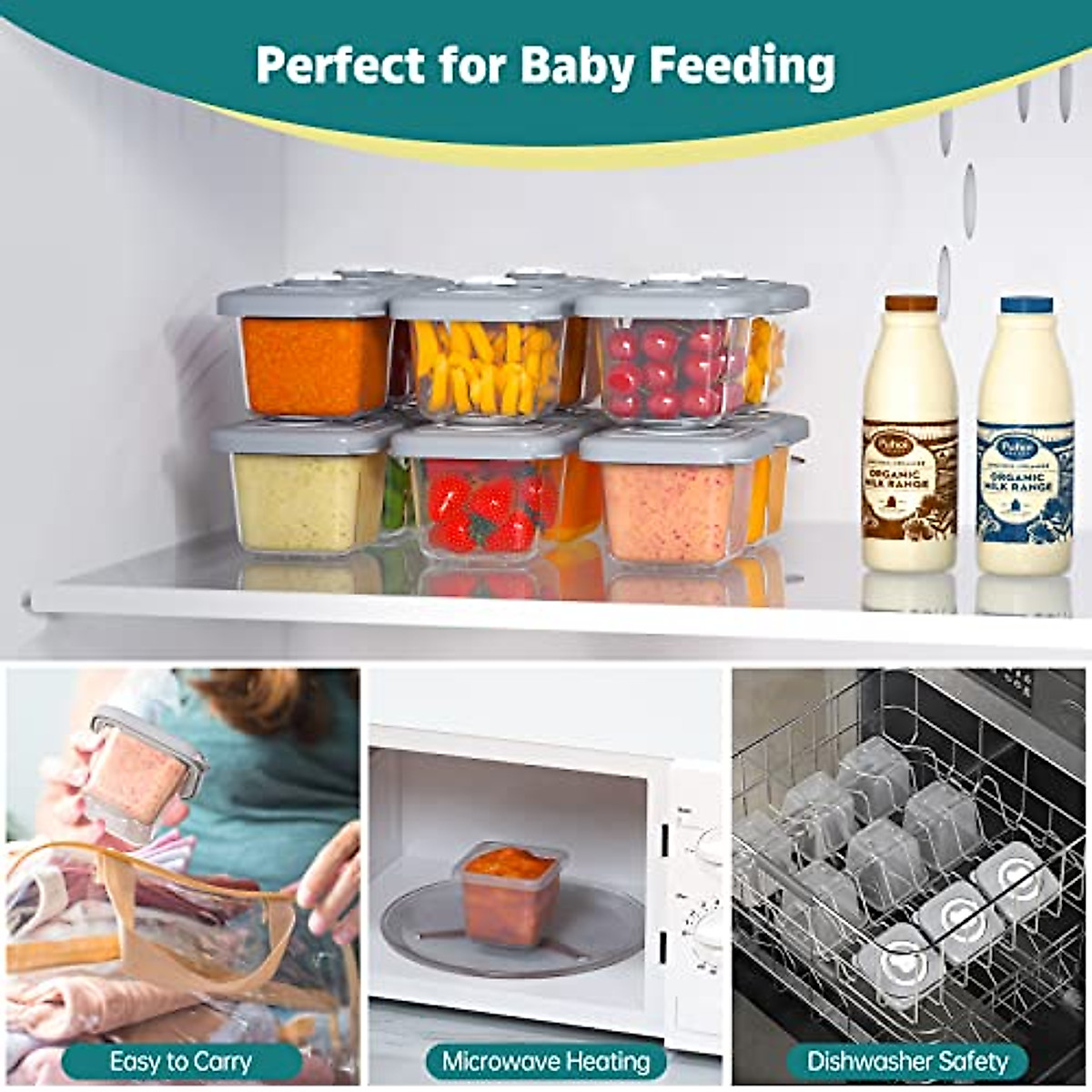 Baby Food Maker, 17 in 1 Set for Baby Food, Fruits, Meat, Baby Food Processor with Baby Food Containers, Baby Plates, Silicone Spoon, Baby Bibs, Baby Food Feeder Pacifier Baby Essentials Gift Set