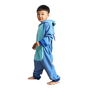 OGU' DEAL Kids Halloween Onesie Animal Pajamas Cosplay One Piece Costumes Cartoon Outfits Jumpsuit for Boys Girls Blue