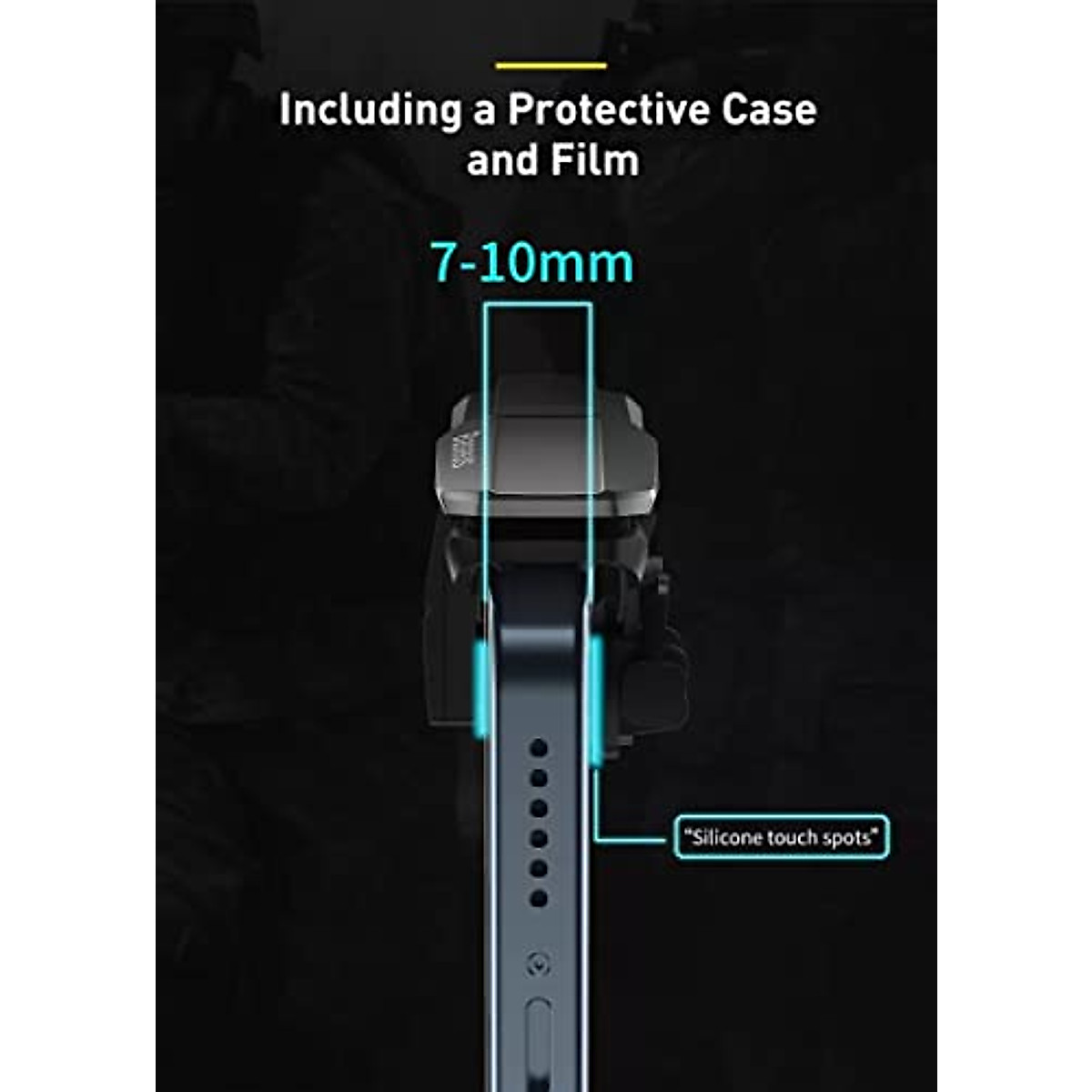 TEKTURN Mobile Auto Trigger Joystick with 2-Pairs of Premium Finger Sleeves for Gaming