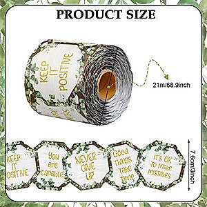 Panelee 68.9 Feet Eucalyptus Roll Bulletin Board Border Decor Eucalyptus Positive Sayings Inspirational Quotes Growth Mindset Motivational for Classroom Boards Wall Decor