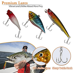Fishing Lures Baits Tackle Including Animated Lure/Crankbaits/Spinnerbaits/Plastic Worms/Jigs/Topwater Lures/Hooks/Tackle Box and Fishing Lures Kit Set,321pcs Fishing Lure Tackle