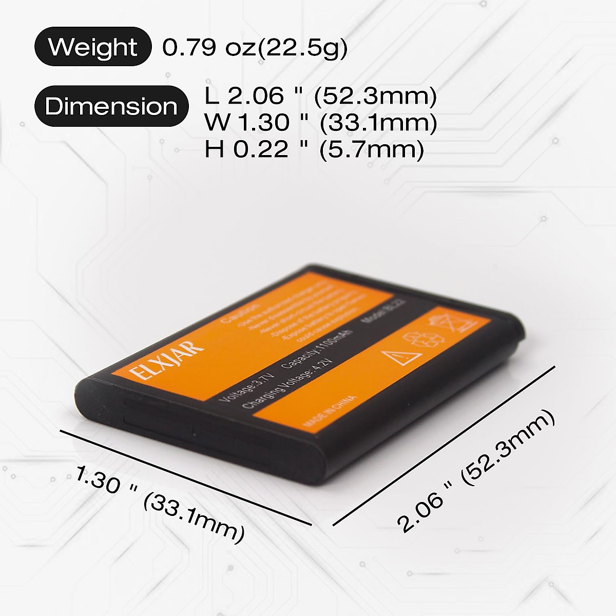 hflexgrad (10-Pack) 3.7V 1100mAh Li-ion Battery Replacement for Retevis RT22 RT22S RT15 RT19 Walkie Talkies, LUITON LT-316 TIDRADIO TD-M8 Zastone X6 WLN KD-C1 Zeadio ZS-B1 DC Two Way Radio