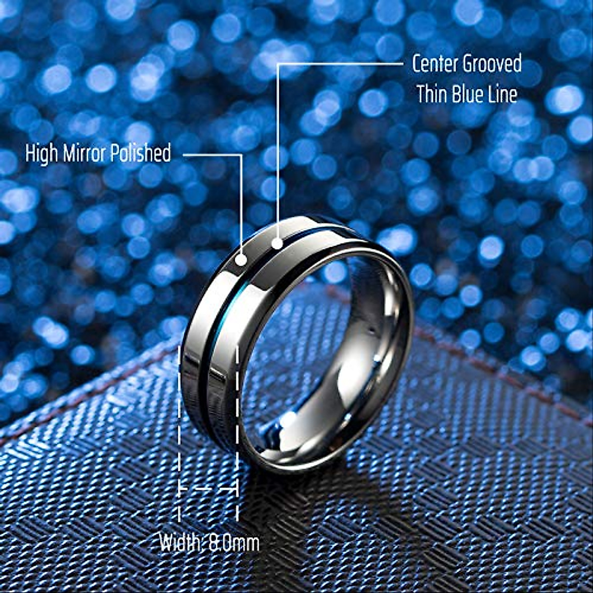 18k Gold Plated Princess Wedding Ring Sets for Him and Her Women Men Titanium Stainless Steel Bands 3.0Ct Cz Couple Rings Size 10&8